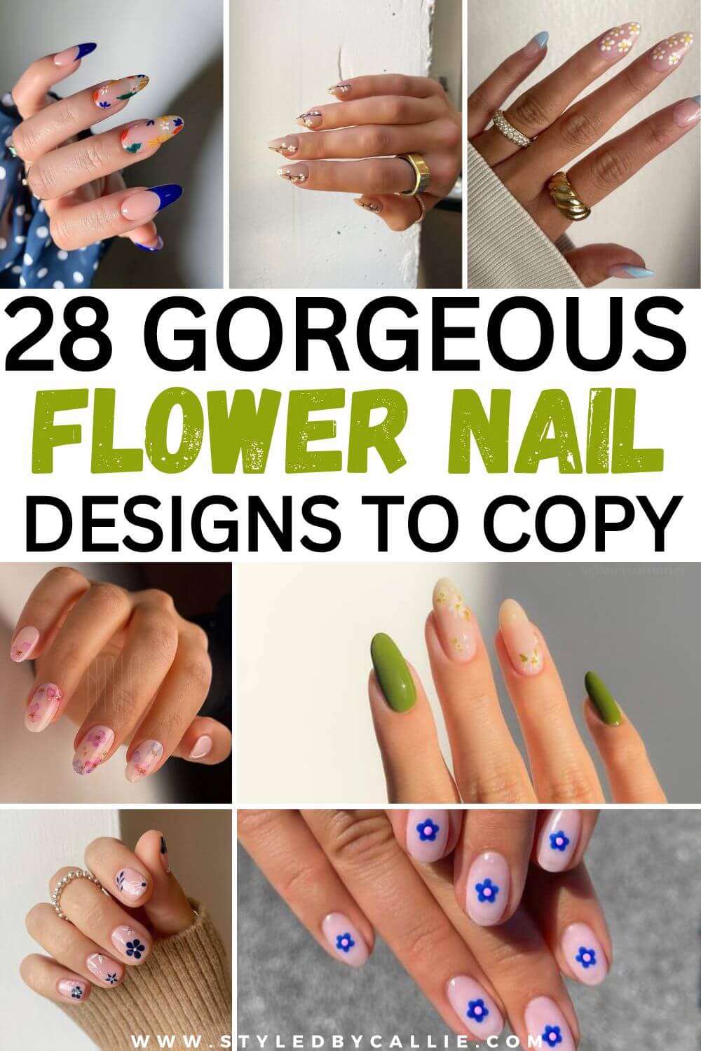 28 Flower Nail Designs That Are Insanely Cute