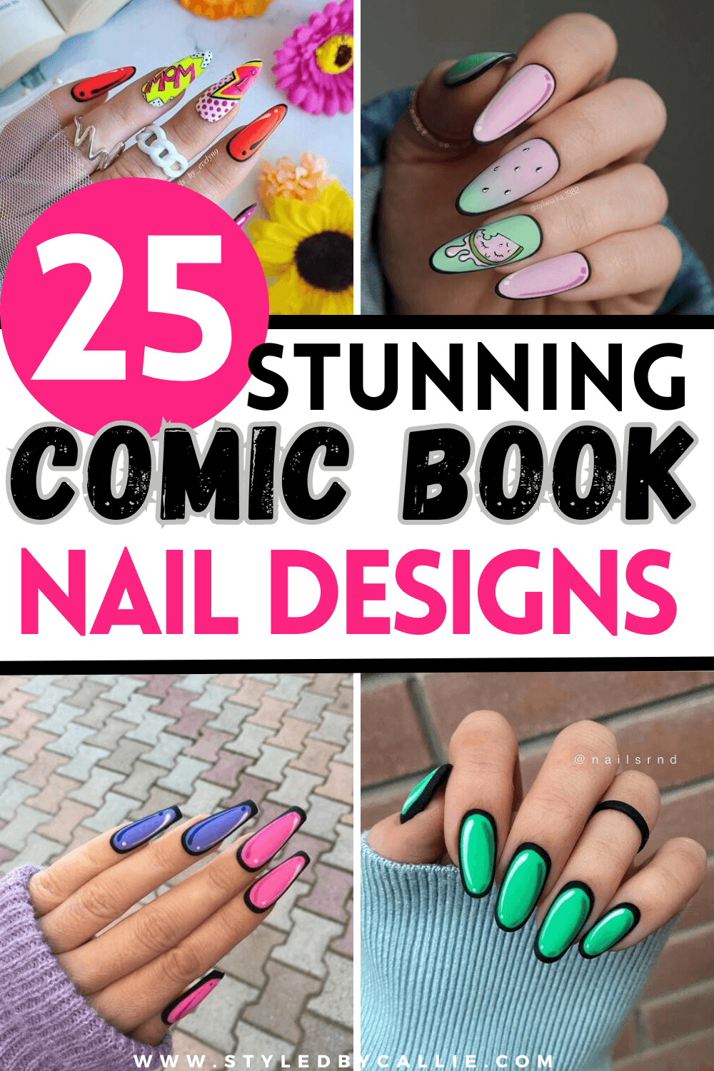 25 Comic Book Nail Ideas That Look Insanely Trendy
