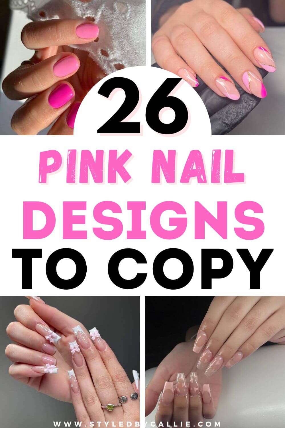 26 Stunning Pink Nail Designs With Barbiecore Vibe