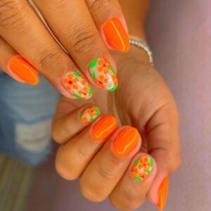 26 Best Orange Nails Designs For This Summer