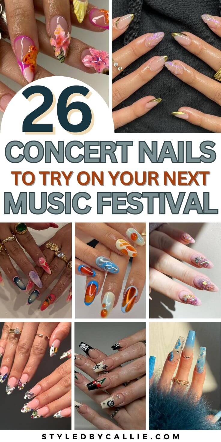 26 Eye-Catching Concert Nails That Are A Stunning Work Of Art