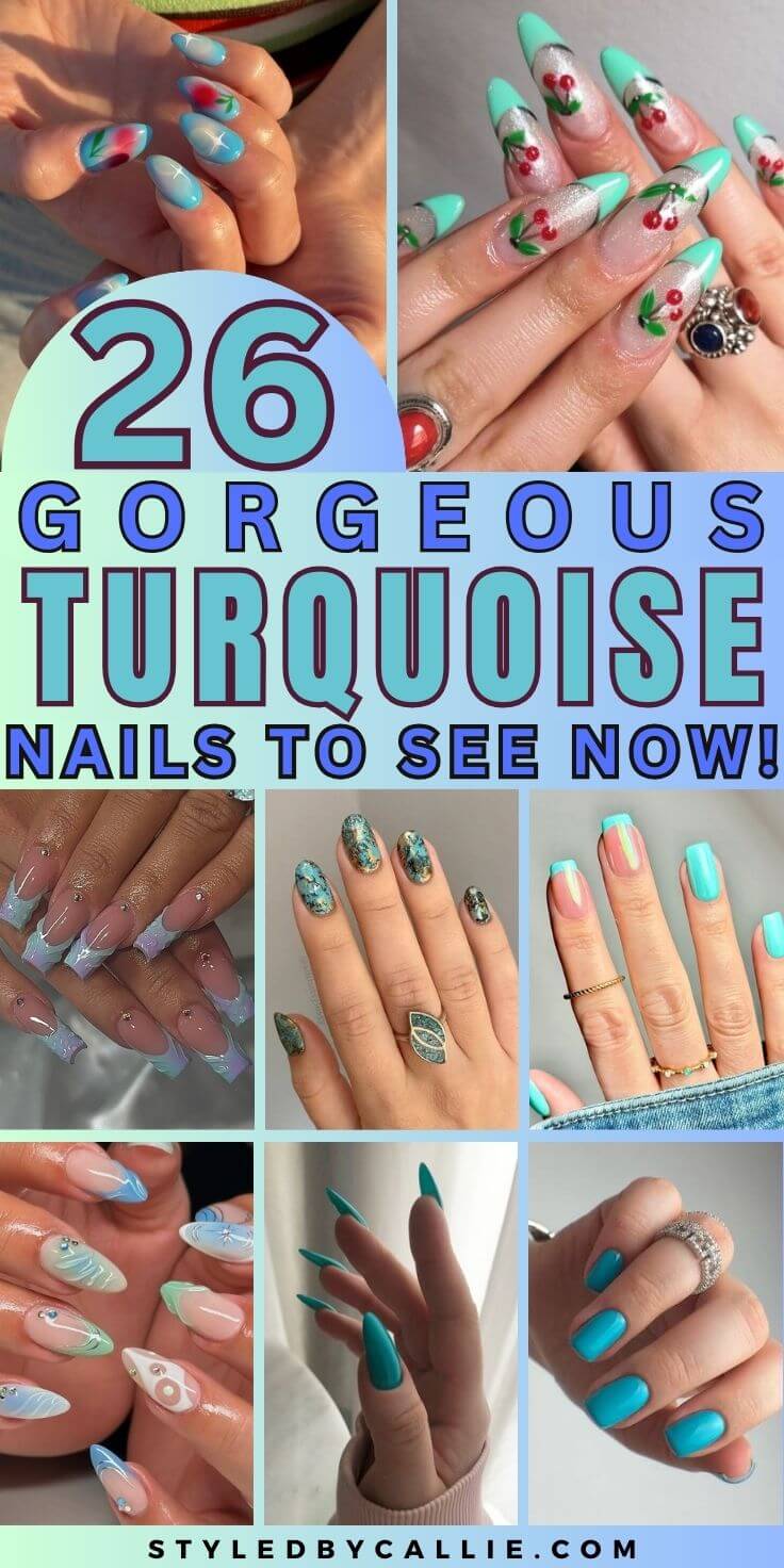 26 Turquoise Nails That Are Chic And Trendy