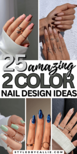 25 Stunning Two Color Nails Design Ideas To Copy Now