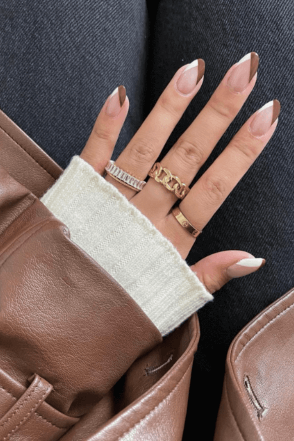 25 Stunning Two Color Nails Design Ideas To Copy Now